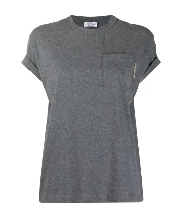 Brunello Cucinelli Rolled Sleeve T-shirt