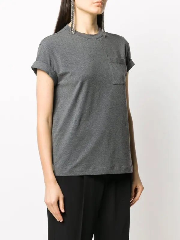 Brunello Cucinelli Rolled Sleeve T-shirt