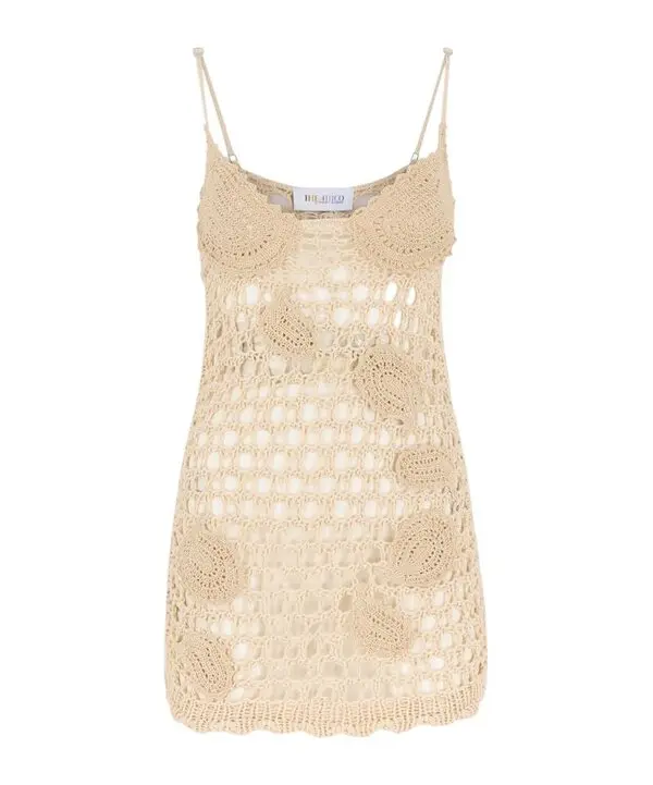 Attico Il Primo Bagno Crochet Beach Dress - Nude