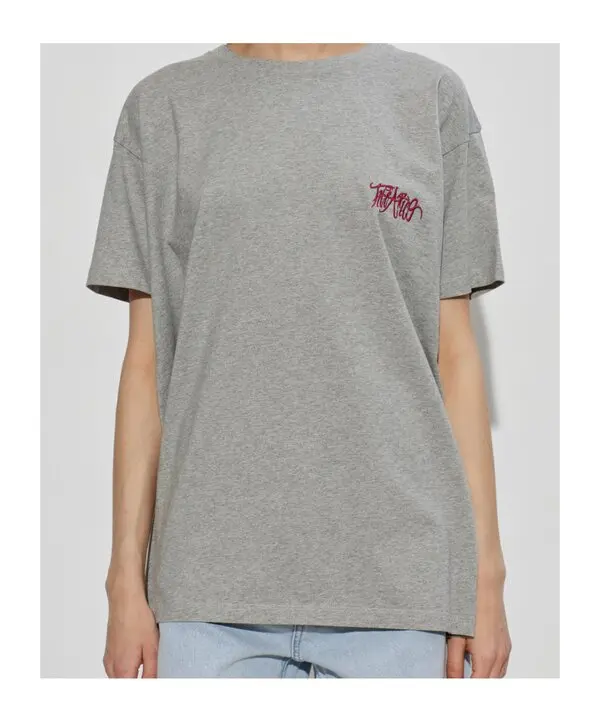 Attico Il Primo Bagno" Logo Embroidered Crewneck T-shirt