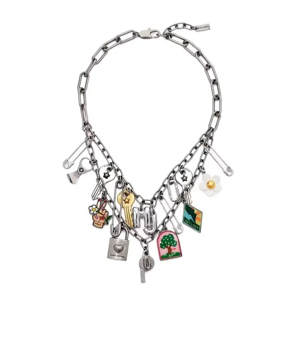 Marc Jacobs Pop Americana Charm Necklace - Gray
