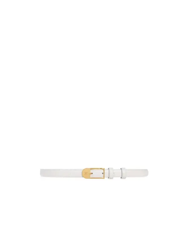 Celine Bc-25 Belt In Taurillon Leather - White