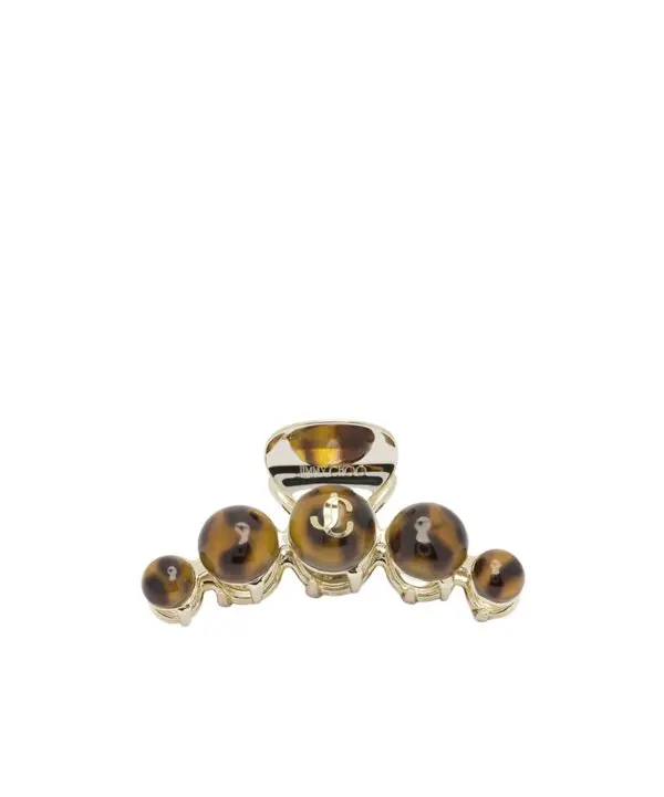 JIMMY CHOO Claw Clip With Beaded Embellishment - Yellow