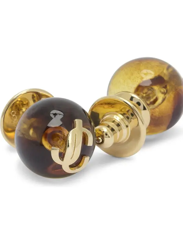 JIMMY CHOO Jc Logo Resin Bead Stud Earrings