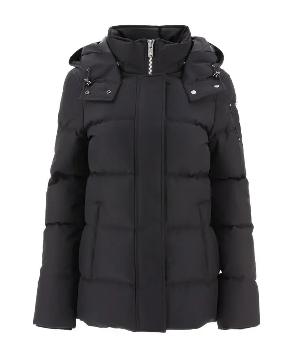 Moose Knuckles Zipped Hooded Down Jacket - Black