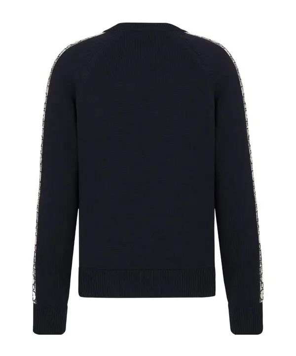 Dior Crewneck Jumper With Oblique Jacquard Sleeves
