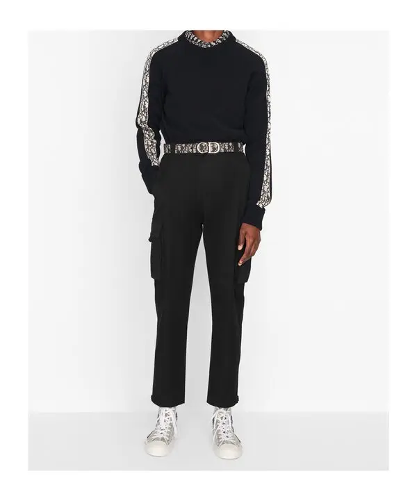 Dior Crewneck Jumper With Oblique Jacquard Sleeves