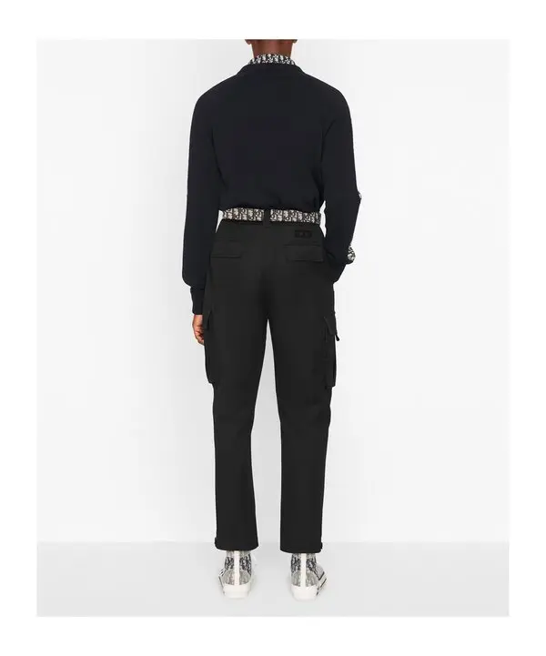 Dior Crewneck Jumper With Oblique Jacquard Sleeves