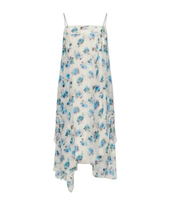 Tory Burch Printed Silk Dress - Blue
