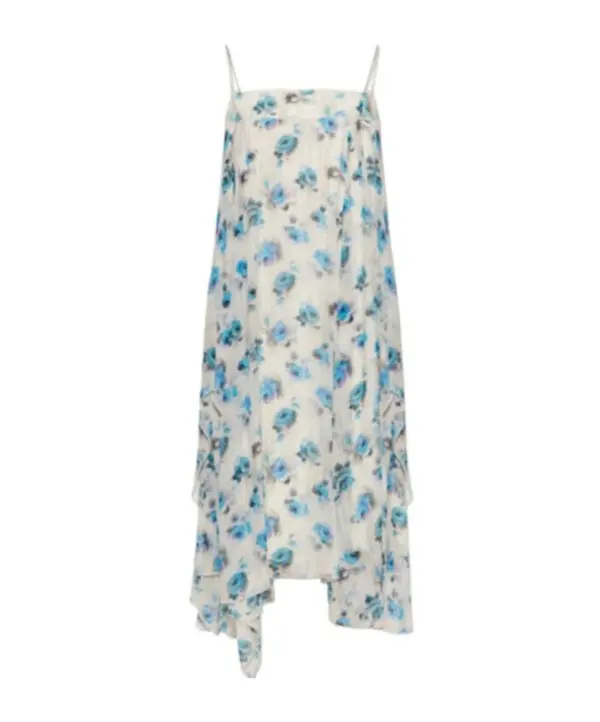 Tory Burch Printed Silk Dress - Blue