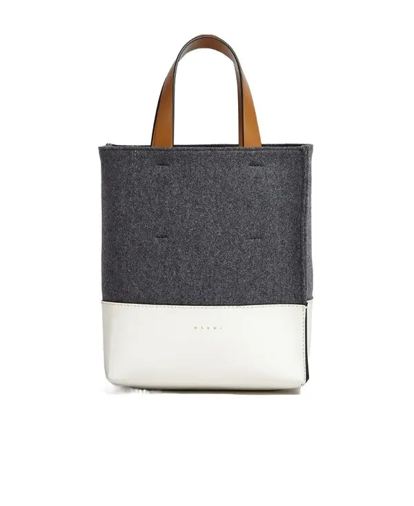 Marni Museo Mini Bag In Leather And Felt