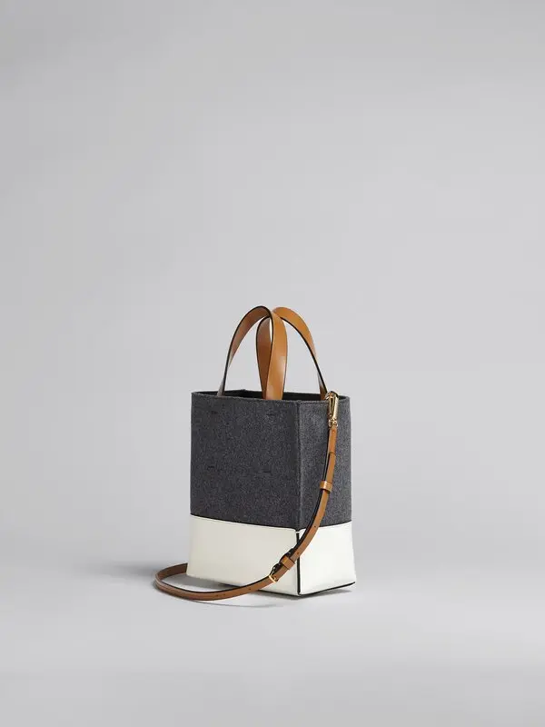 Marni Museo Mini Bag In Leather And Felt