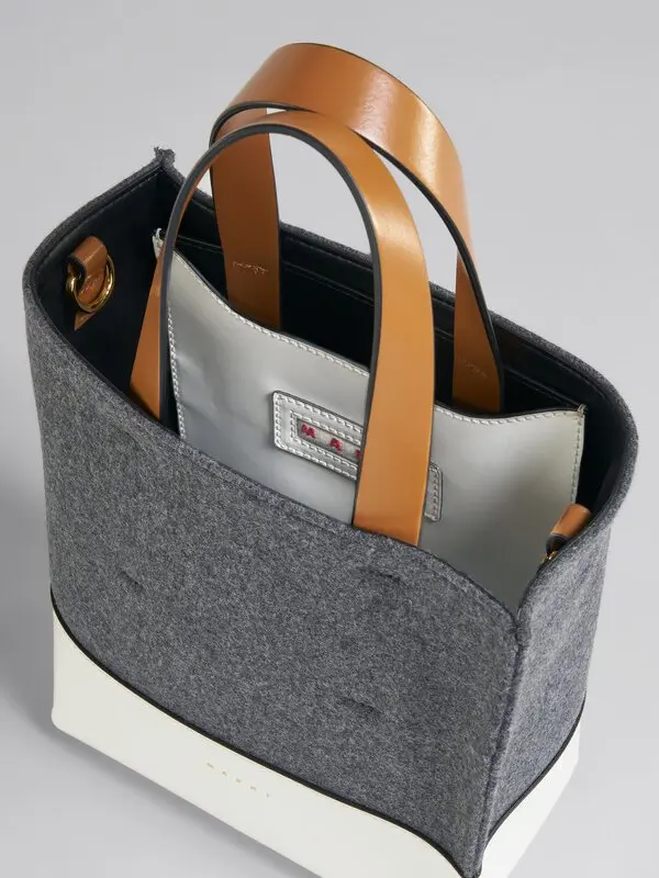 Marni Museo Mini Bag In Leather And Felt