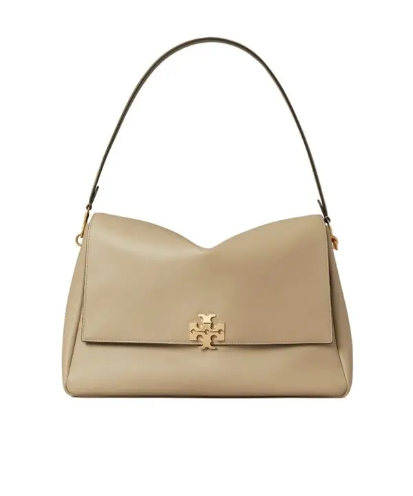 Tory Burch Charlie Large Shoulder Bag - Soft Grey