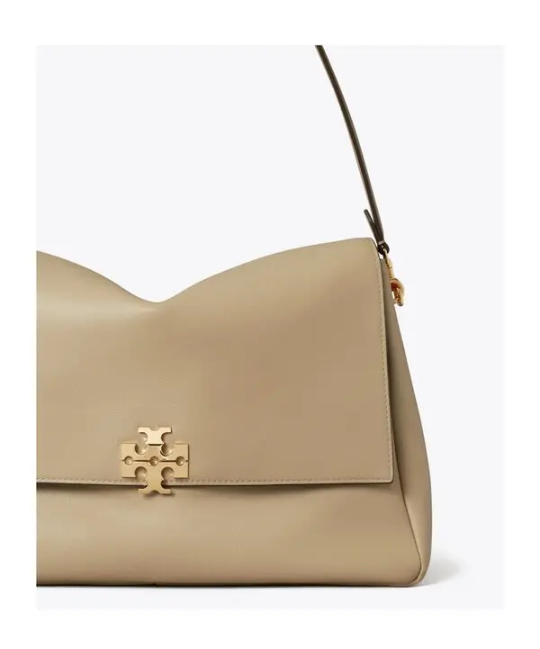 Tory Burch Charlie Large Shoulder Bag - Soft Grey