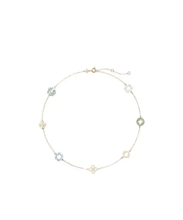 Tory Burch Forget Me Not Pavé Necklace - Tory Gold / Multi