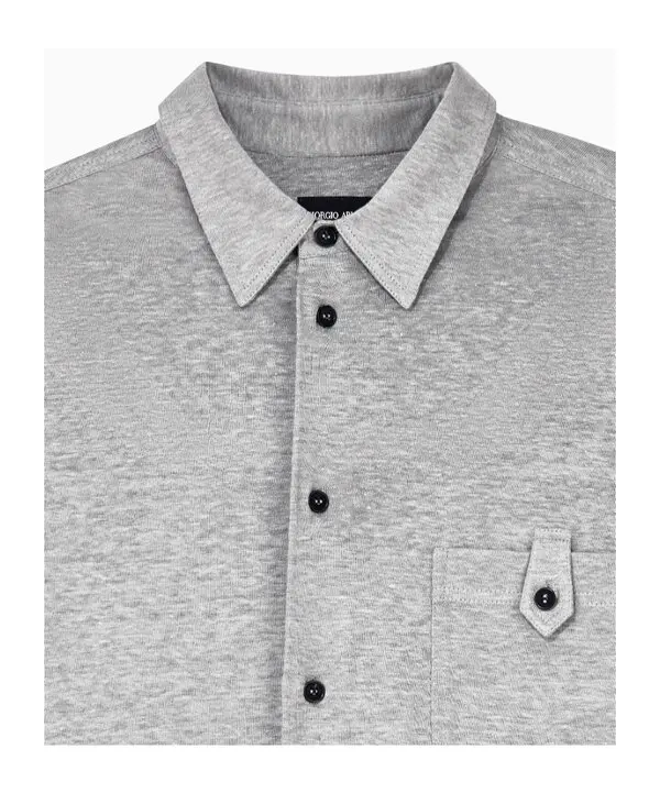 Giorgio Armani Short-sleeve Linen Shirt