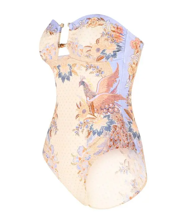 Zimmermann Sleeveless Bandeau One-piece Swimsuit - White