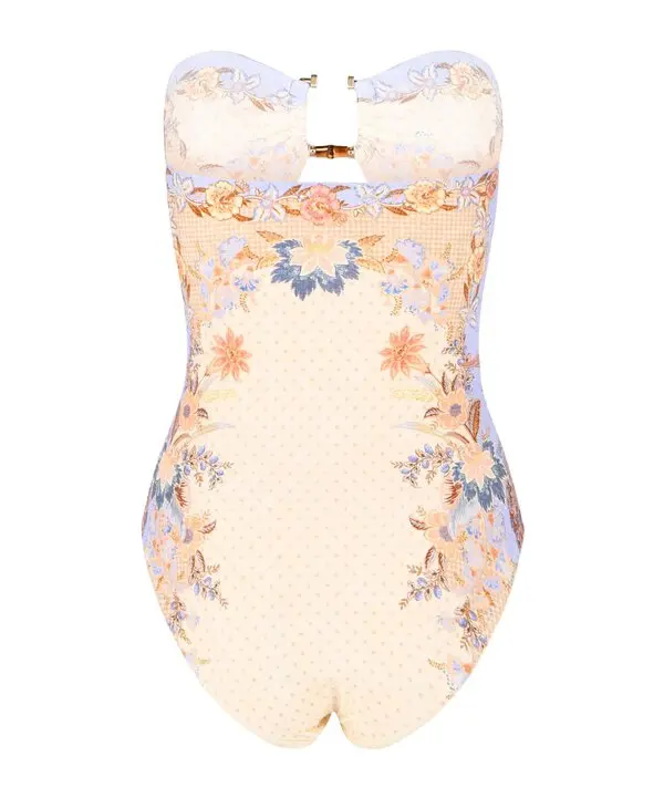 Zimmermann Sleeveless Bandeau One-piece Swimsuit - White