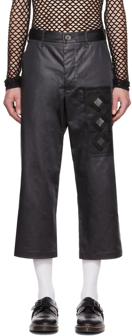 SONG FOR THE MUTE Logo Wide-legged Casual Pants - Black