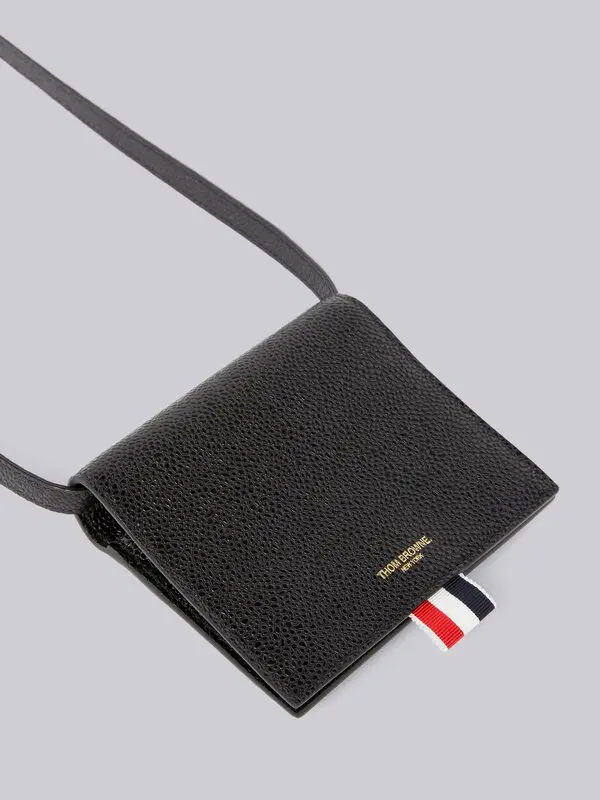 Thom Browne Logo Printed Wallet With Adjustable Shoulder Strap