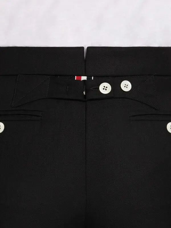 Thom Browne Pearl-detail Tailored Wool Trousers