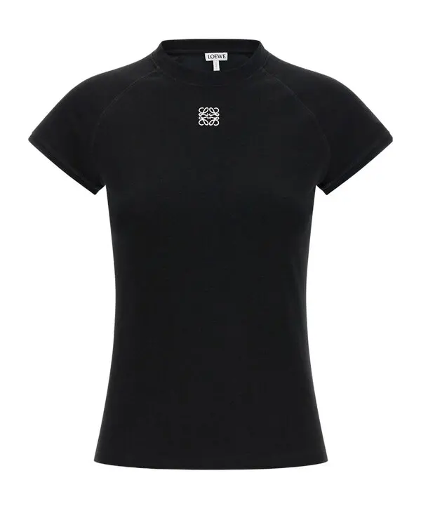 Loewe Anagram Embroidered Small Fit T-shirt - Black