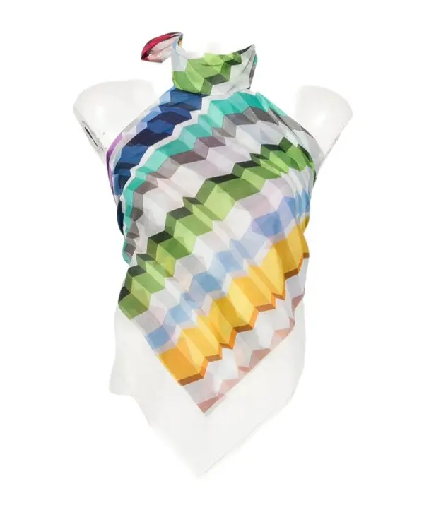 Missoni Sleeveless Printed Halter Top - White