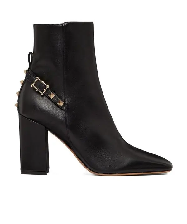Valentino Garavani Rockstud Nappa Ankle Boot 90mm