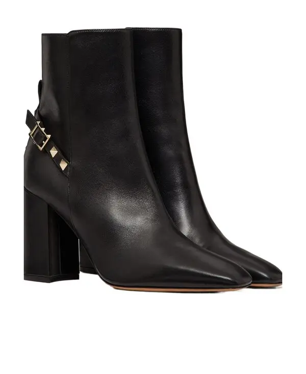Valentino Garavani Rockstud Nappa Ankle Boot 90mm