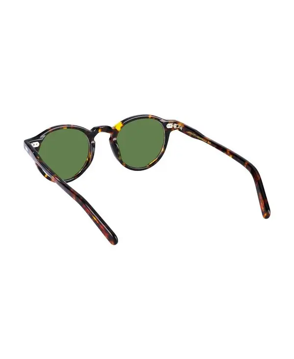 MOSCOT Miltzen Round Frame Sunglasses - Green