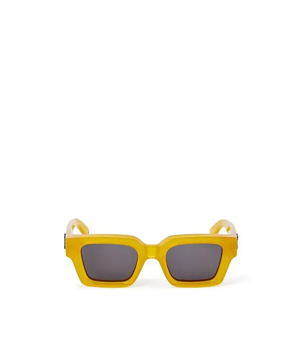 Off-White Full-frame Sunglasses With Graphic Pattern - Yellow