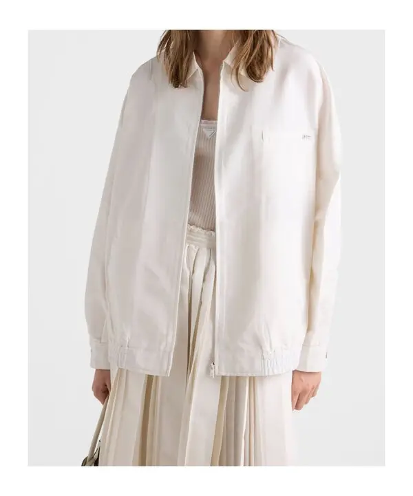 Prada Silk Faille Blouson Jacket