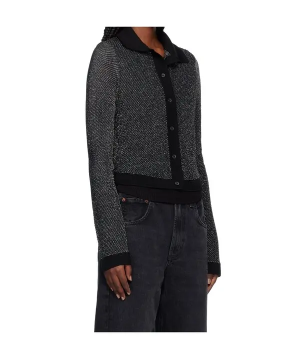 RE/DONE Long-sleeved Cardigan With Lapel Collar