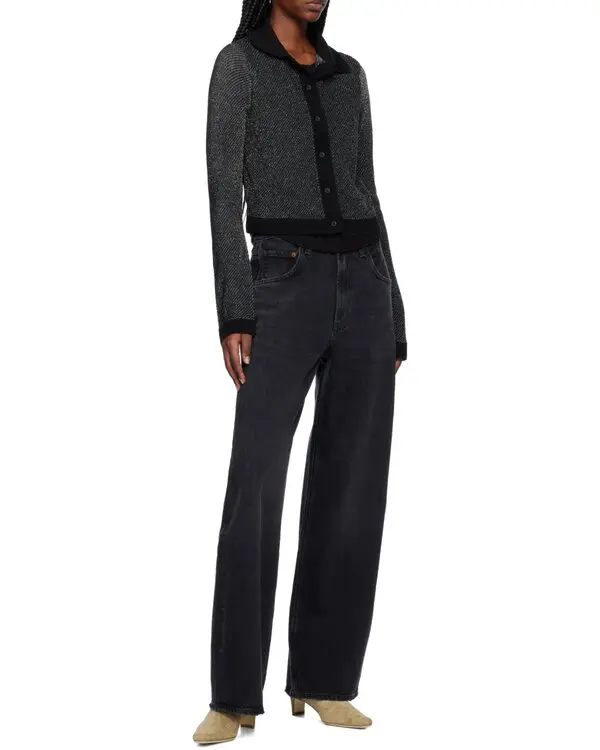 RE/DONE Long-sleeved Cardigan With Lapel Collar