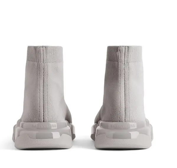 Balenciaga Speed 2.0 Full Clear Sole Recycled Knit Sneakers - Grey