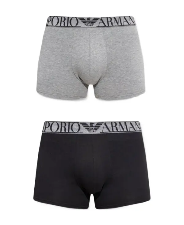 Emporio Armani Logo Boxer Panties Two-piece - Gray