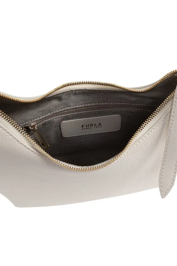 Furla Goccia Small Zipper Shoulder Bag - White