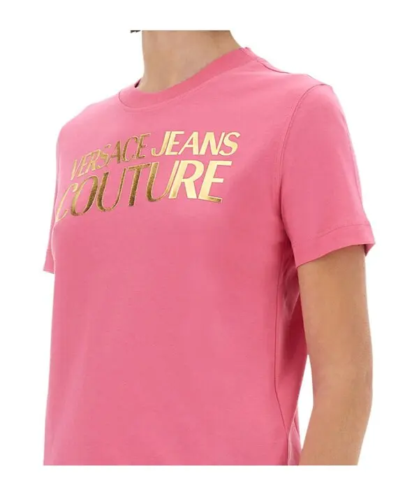 Versace Logo Printed Crewneck T-shirt