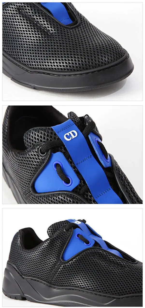 Dior Black Mesh Lace-up Sneakers