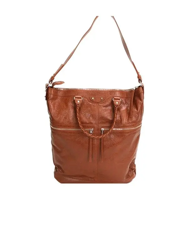 Balenciaga Zipper Shoulder Bag - Brown