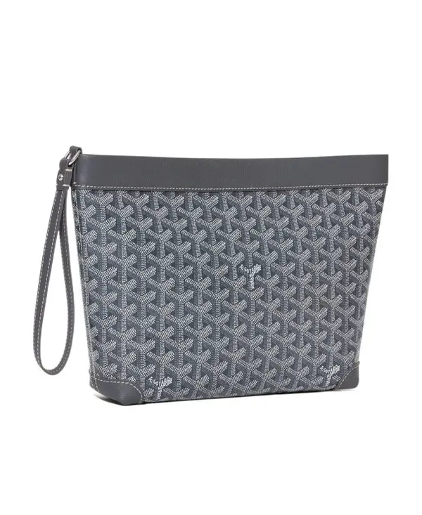 Goyard Conti Graphic Design Clutch - Gray