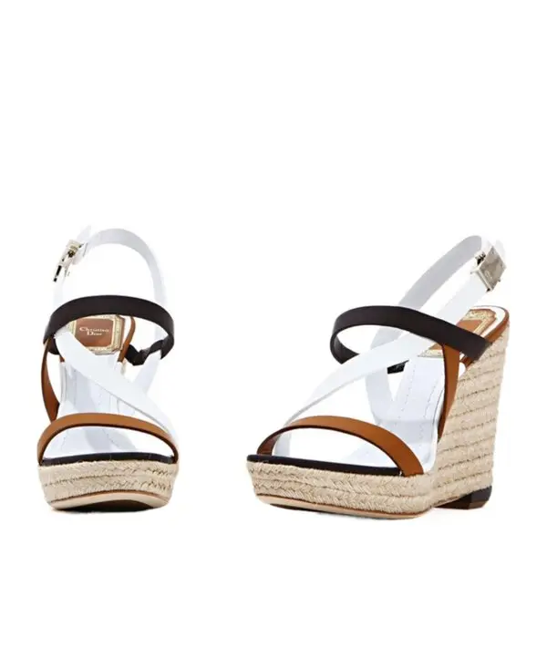 Dior Espadrille Wedge Sandals