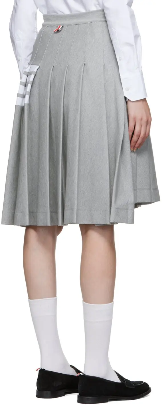 Thom Browne 4-bar Pleated Knee-length Skirt