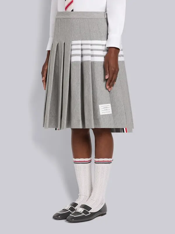 Thom Browne 4-bar Pleated Knee-length Skirt