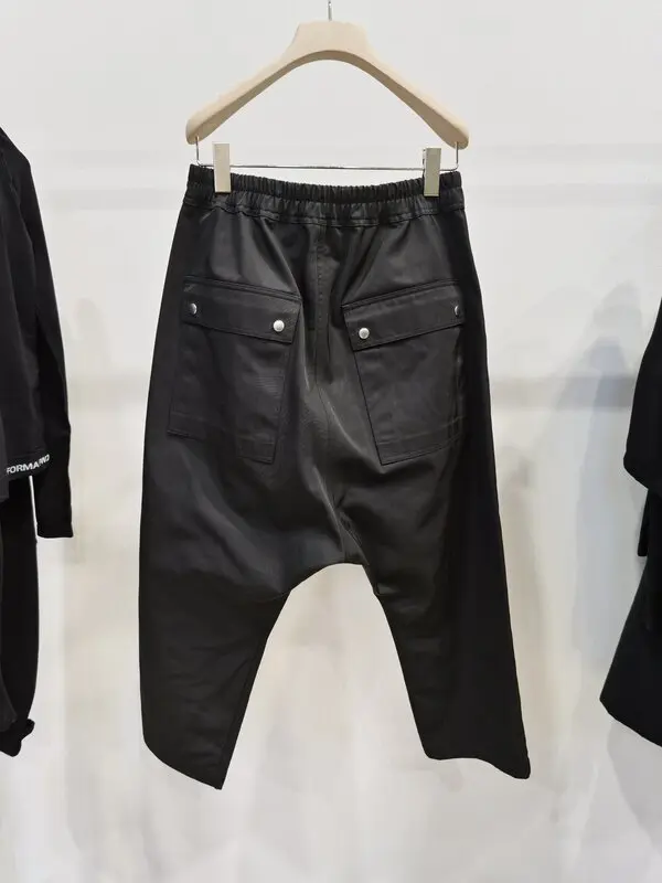 Rick Owens Drop-crotch Cropped Trousers - Black