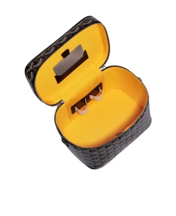Goyard Logo Makeup Bag With Top Handle