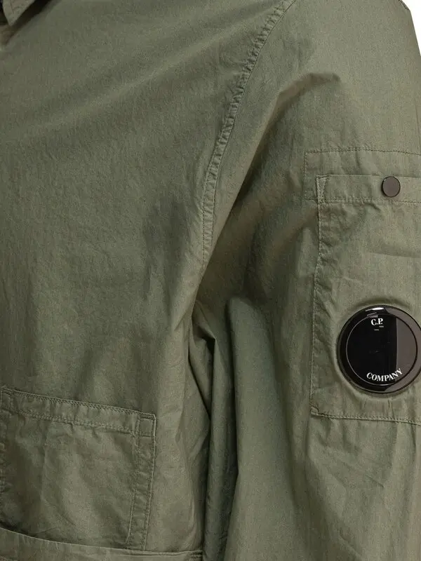 C.P. COMPANY Logo Plaque Poplin Shirt