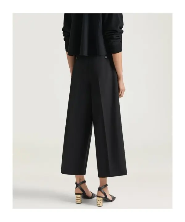 Givenchy Cropped Double Pleat Wool And Mohair Pants