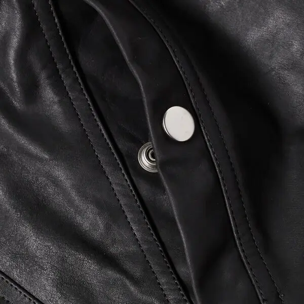 Rick Owens Long-sleeved Leather Bomber Jacket - Black